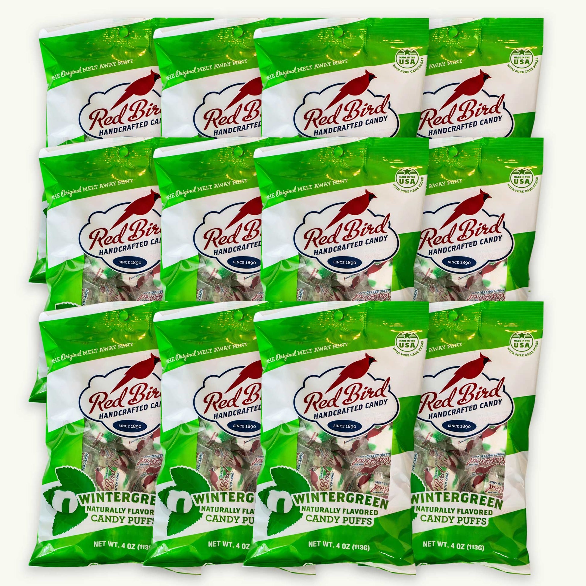 Red Bird Candy Puffs Wintergreen 4oz – Noble Crunch
