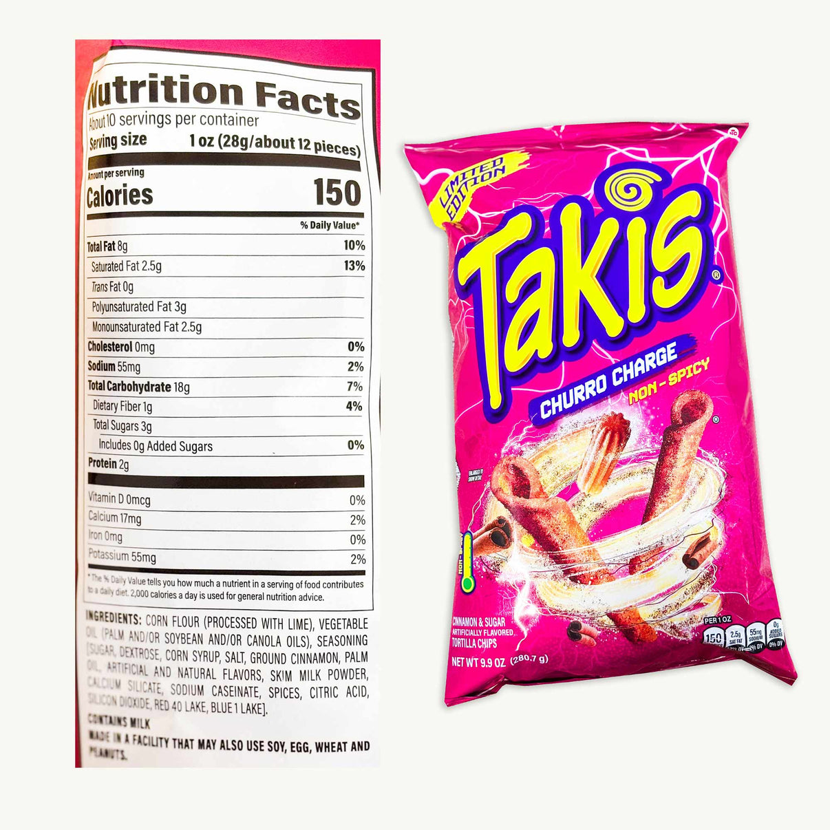 Takis Churro Charge Cinnamon Sugar Tortilla Chips 9.9oz – Noble Crunch