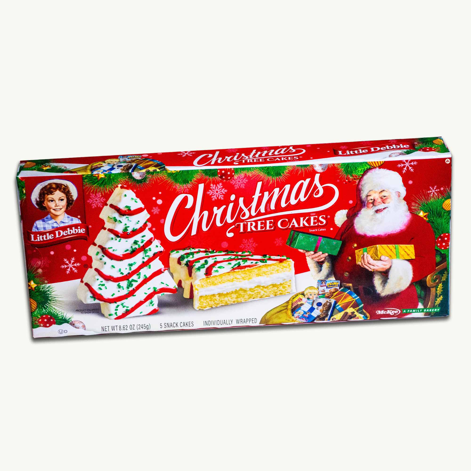 Little Debbie Vanilla Christmas Tree Cakes 5ct 8.62oz Noble Crunch